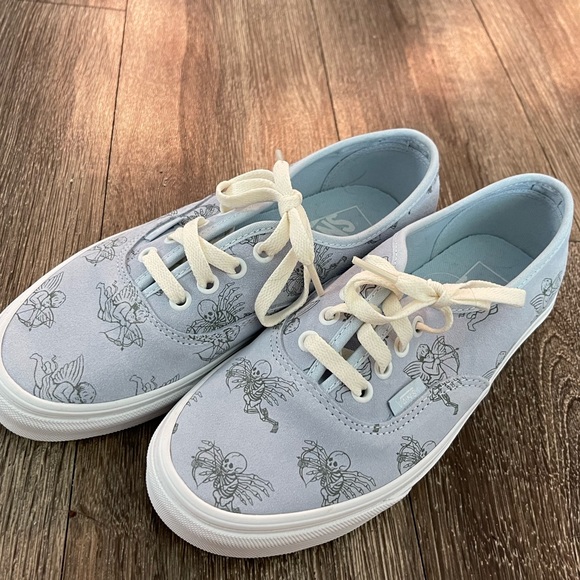 Vans | Shoes | Womens Vans Blue Skeleton Shoes | Poshmark